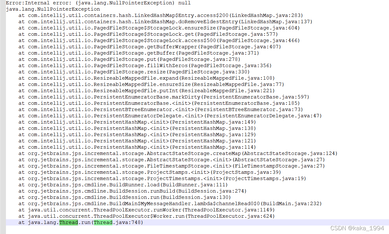 Error:Internal error: (java.lang.NullPointerException) null_java.lang.internalerror: null at sun ...
