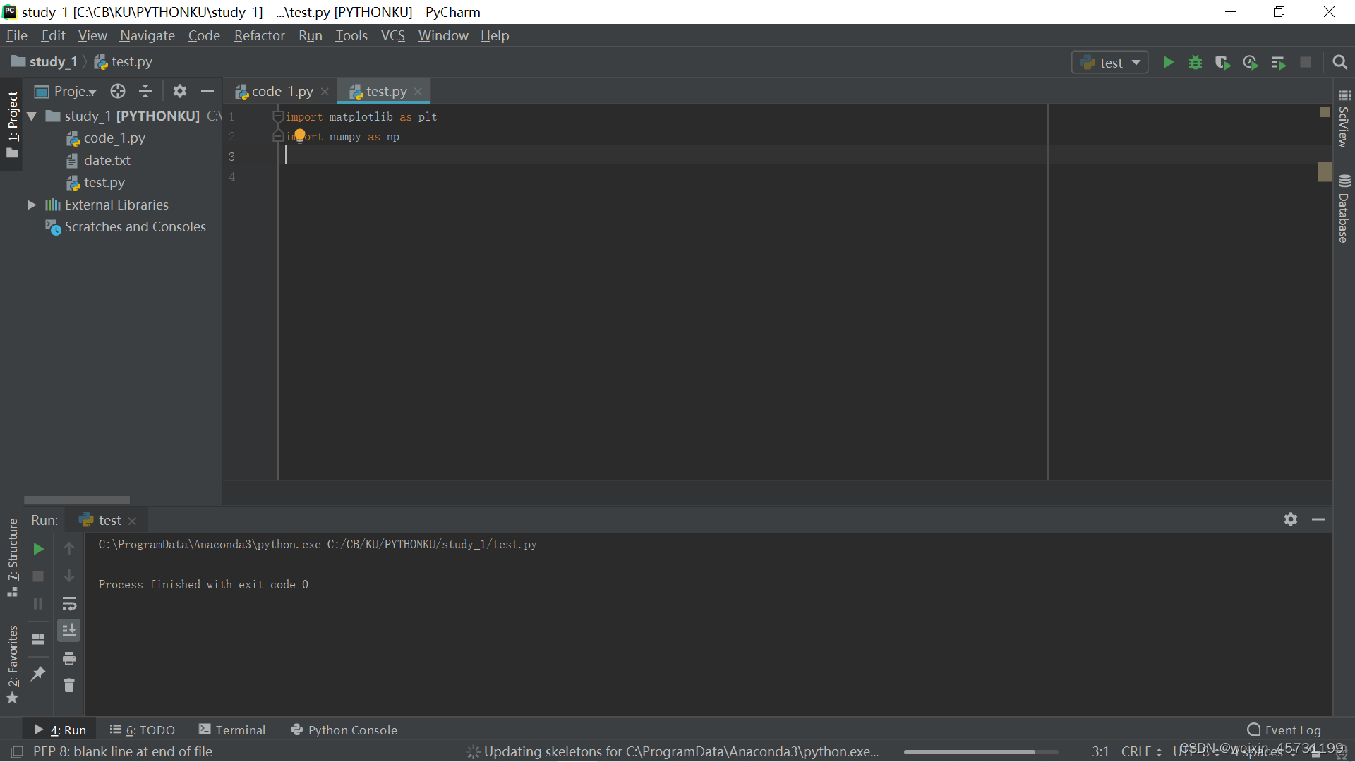 命令行导入numpy正常，但pycharm找不到numpy-CSDN博客