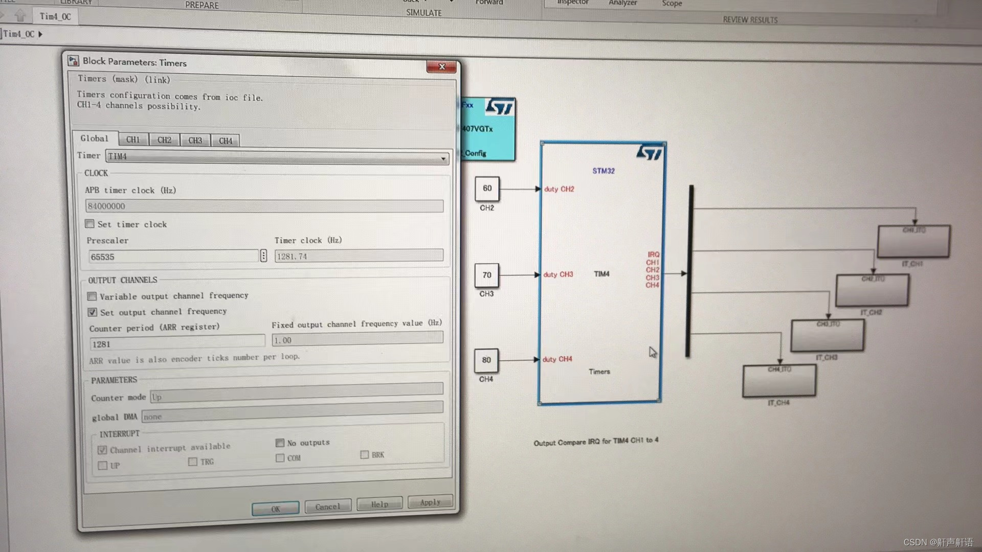 timer的几种用法，总结一下，stm32在simulink中如何开发？可以很方便的在参数中设置需要的输出频率，如下图可以直接设置输出1Hz变化，不用再去计算预分频系数和自动重载技术器的系数 ...