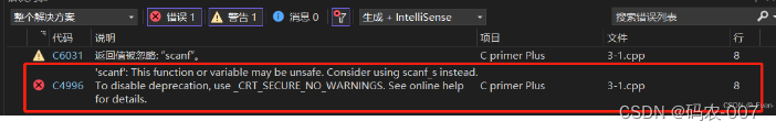 vs2022 版本 scanf printf sprintf 等报错-CSDN博客