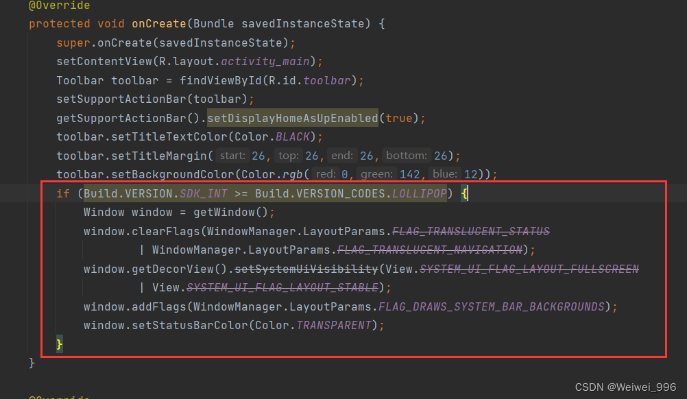 一行代码解决android Toolbar与状态栏颜色设为相同android App Toolbar线条颜色 Csdn博客 