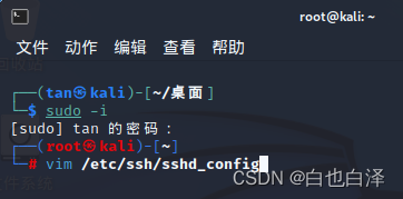 开启Kali的ssh服务实现终端连接_finalshell连接kali-CSDN博客
