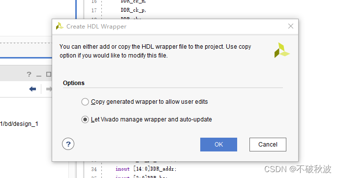 vivado2021.2版本中工程另存为后的问题HDL Wrapper 不自动更新_vivado wrapper-CSDN博客