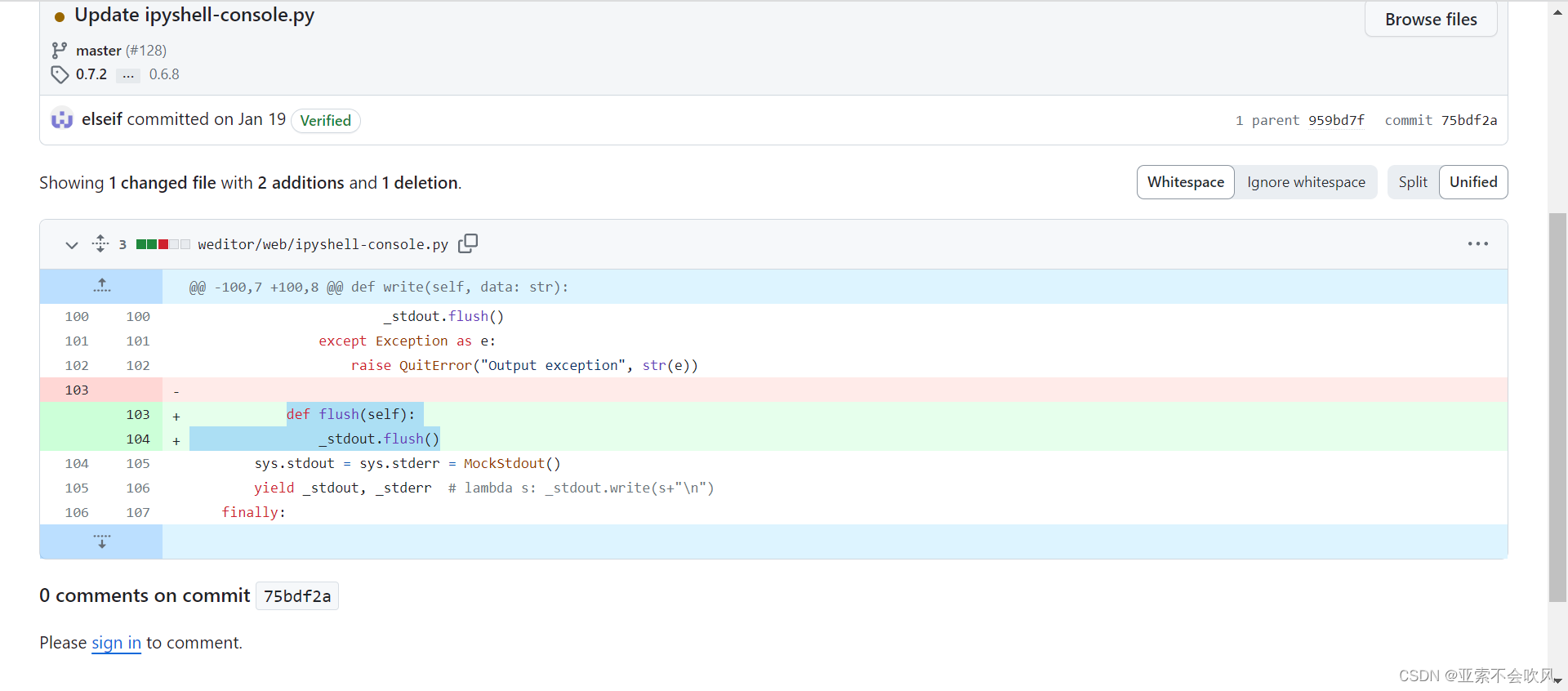 weditor报错wself.wrapped.flush() AttributeError: ‘MockStdout‘ object has no attribute ‘flush‘解决方法 ...