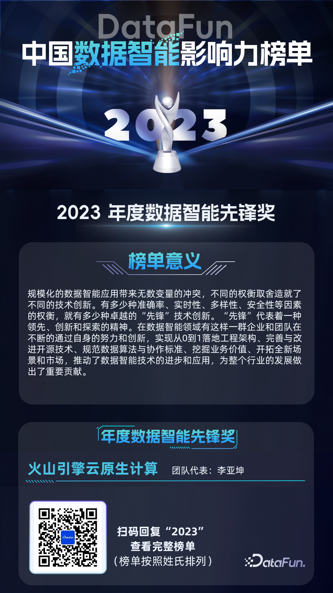 探索技术的无限可能-云原生计算2023年度奖项_datafun社区伙伴奖-CSDN博客