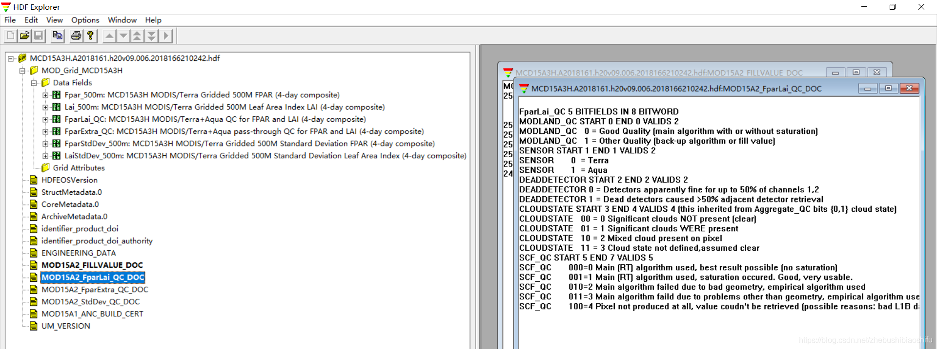 Python中gdal实现MODIS卫星遥感影像产品栅格数据读取处理与质量控制QC波段筛选掩膜_遥感质量波段qc的用处-CSDN博客