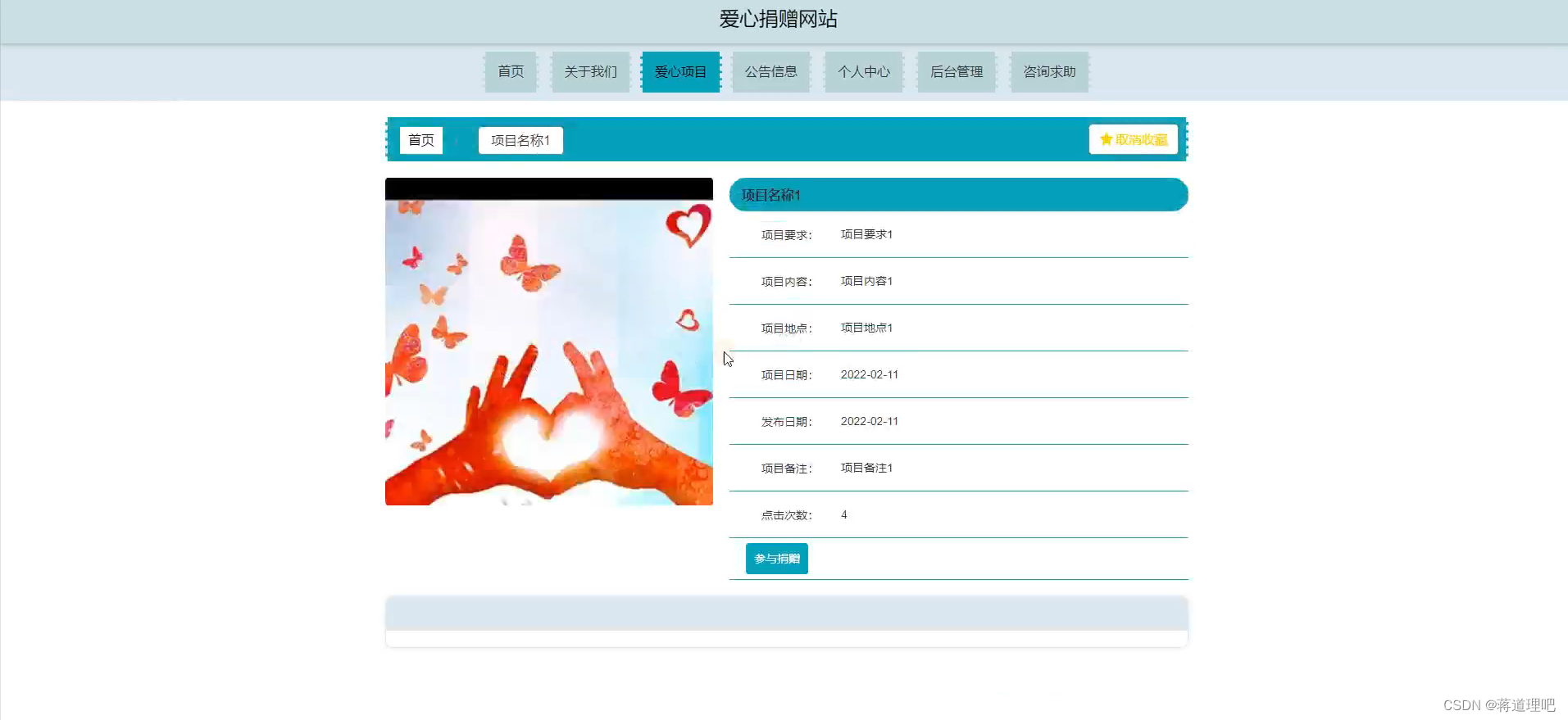 springboot毕设项目爱心捐赠网站ee246（java+VUE+Mybatis+Maven+Mysql）-CSDN博客