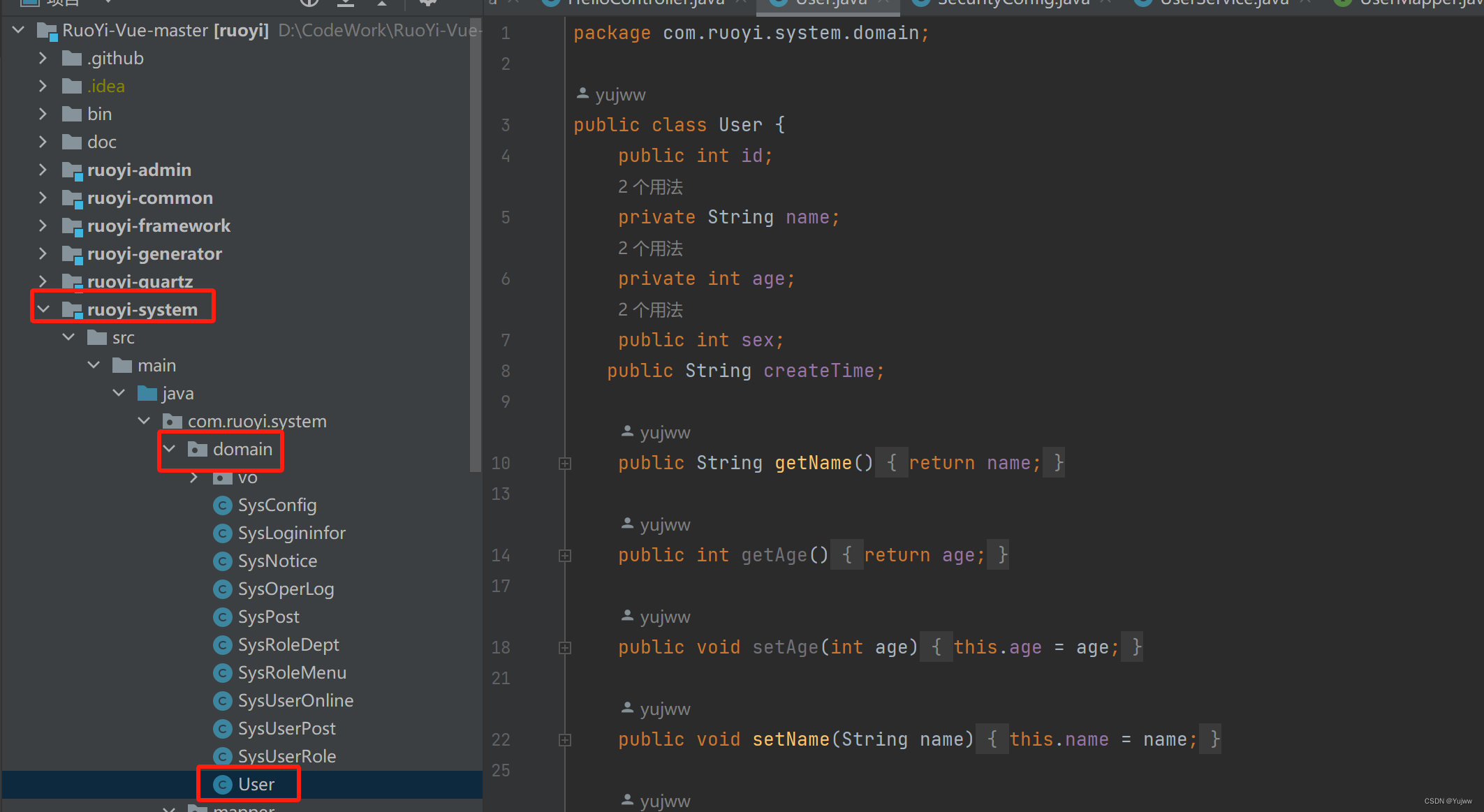 后端单表user 的CURD 功能代码和测试-CSDN博客