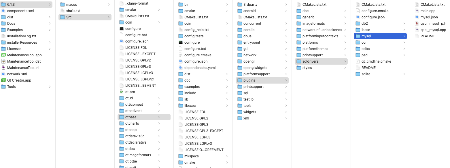 mac版Qt6.1.3生成 MySQL 驱动_macos qsqldatabase: available drivers: qsqlite qod-CSDN博客
