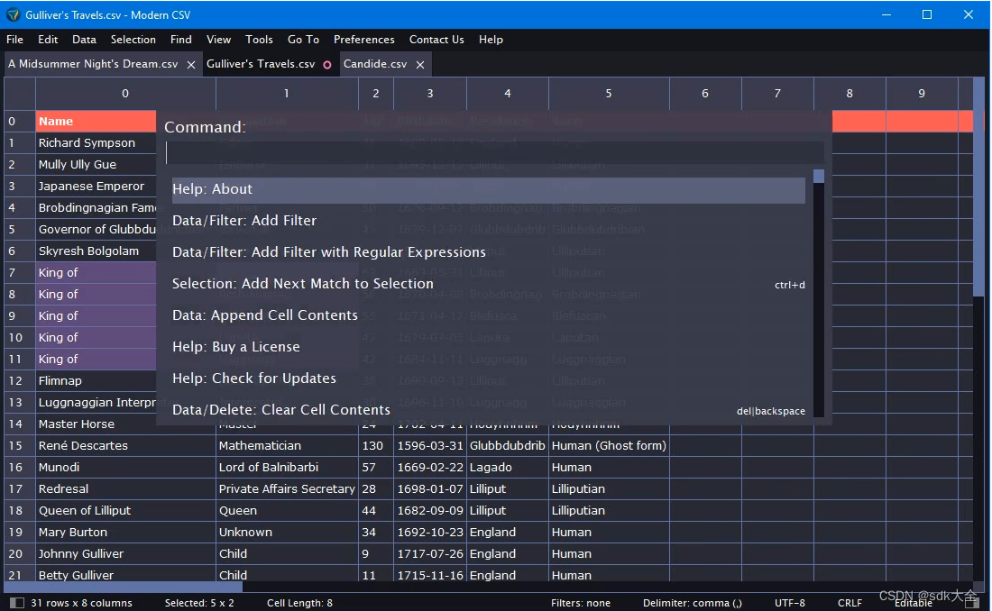 Modern CSV:大型 CSV 文件编辑器/查看器 Crack_csv编辑器-CSDN博客