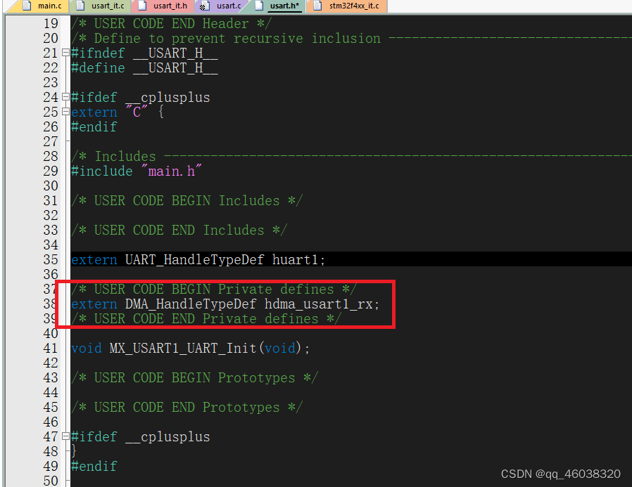 STM32 CubeMX学习实验8：USART-DMA接收不定长度字节的数据_stm32 usart dma接收不定长-CSDN博客