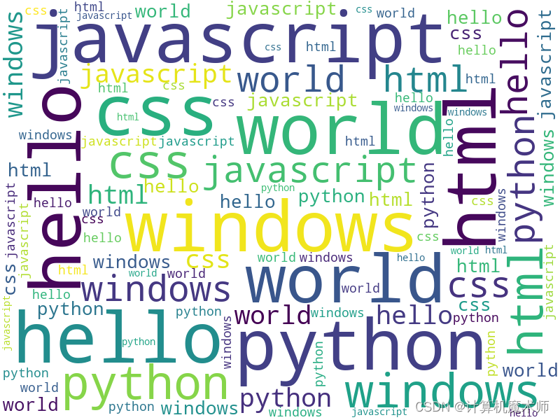 【数据挖掘 | 可视化】 WordCloud 词云（附详细代码案例)_wordcloud生成词云-CSDN博客