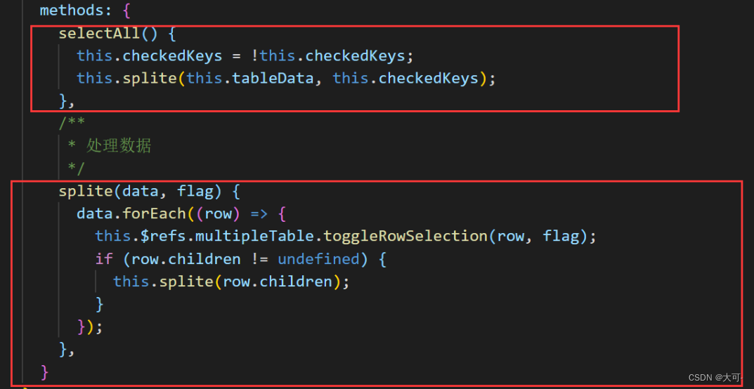 Vue使用Element的表格Table显示树形数据，多选框全选无法选中全部节点_el-table select-all-CSDN博客