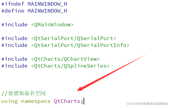 初次使用QCharts的时候出现unknown type name “QCharts“错误_qt中报错: error: 'qtcharts' is not a namespace-name ...