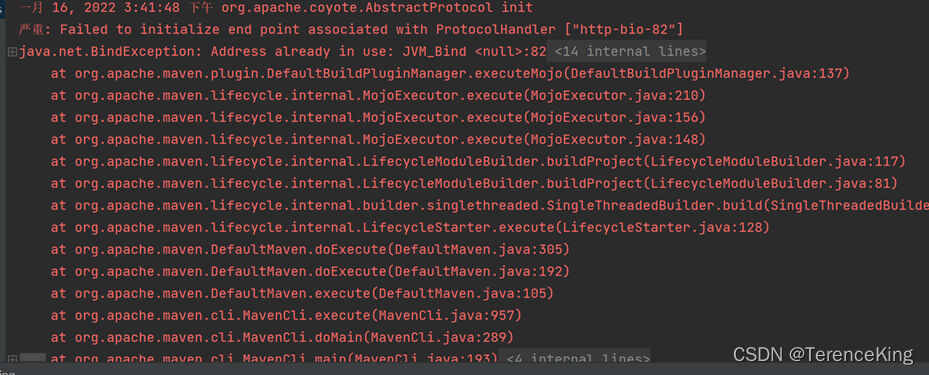 java.net.BindException: Address already in use: JVM_Bind ＜null＞:82-CSDN博客