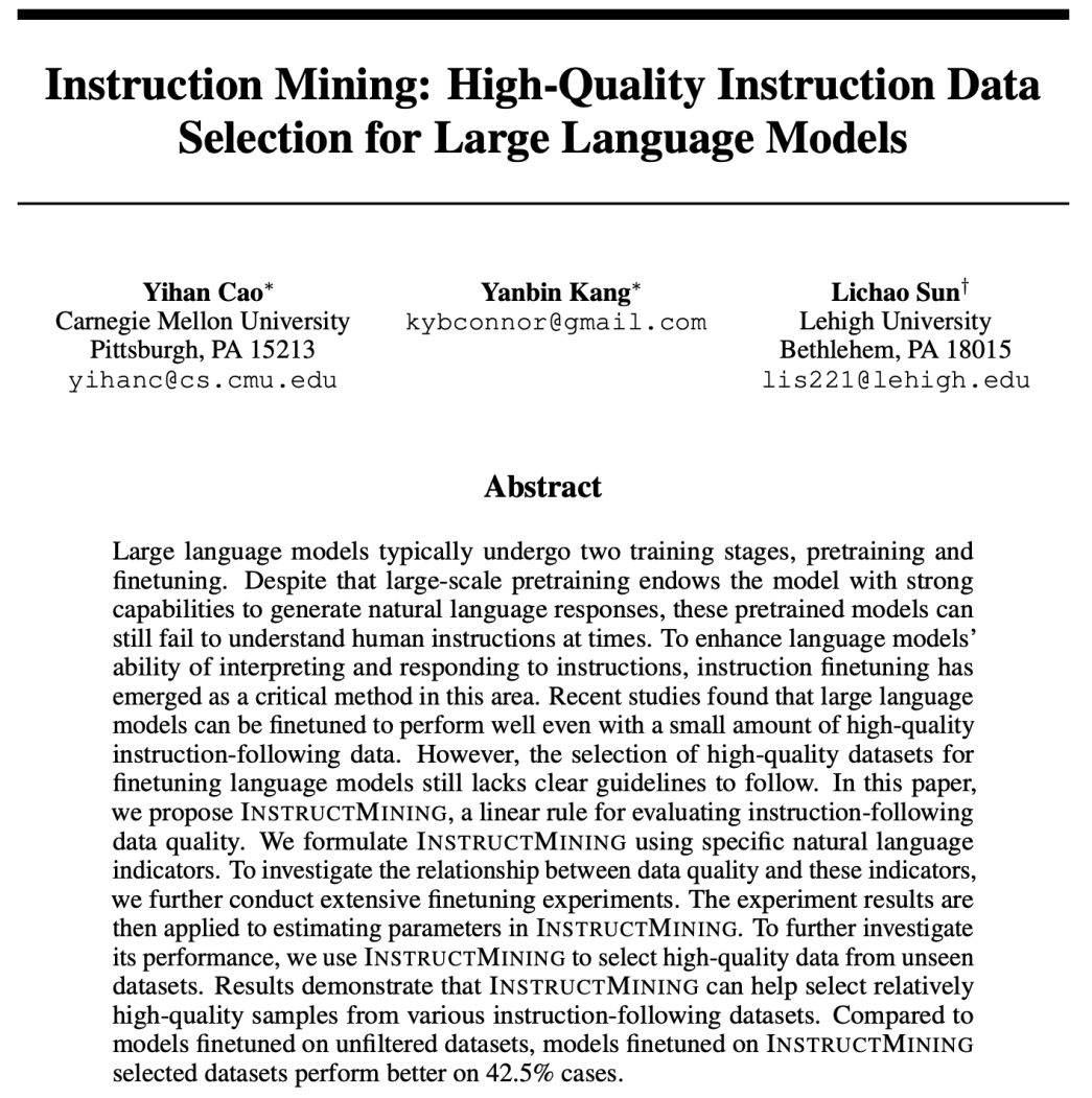 自动化地挑选出大模型所需的高质量指令微调数据_instruction mining: high-quality instruction data -CSDN博客