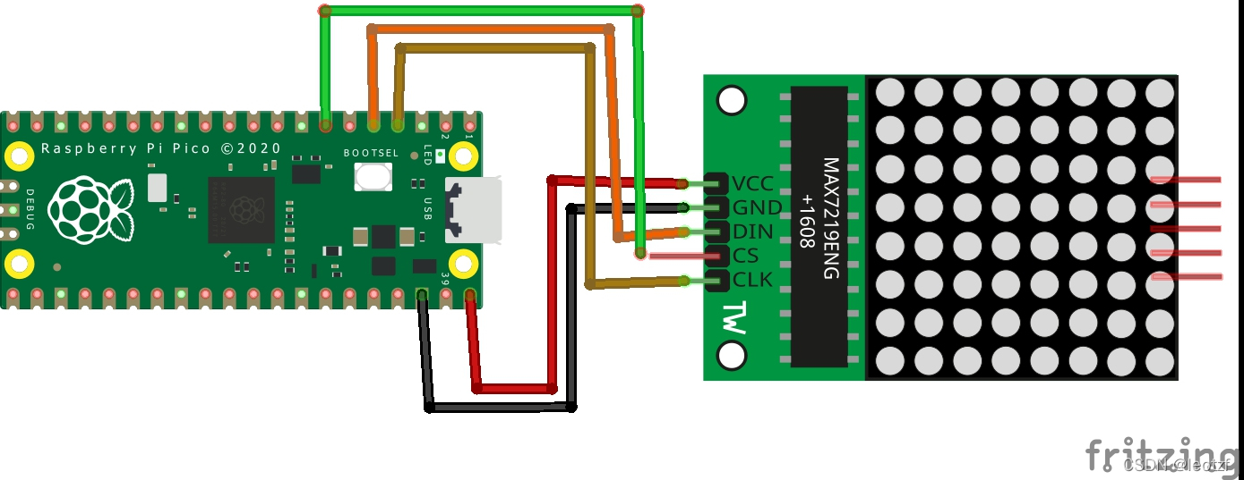 Raspberry Pi Pico使用MicroPython(7)---用Max7219驱动点阵屏显示图案_max7219.py-CSDN博客