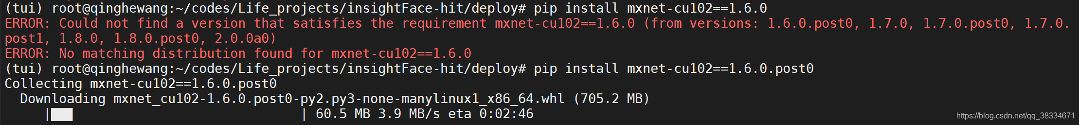 pip install mxnet和cuda的版本指定问题：（配环境https://github.com/TreB1eN/InsightFace_Pytorch时遇到）_cuda11.6用 ...