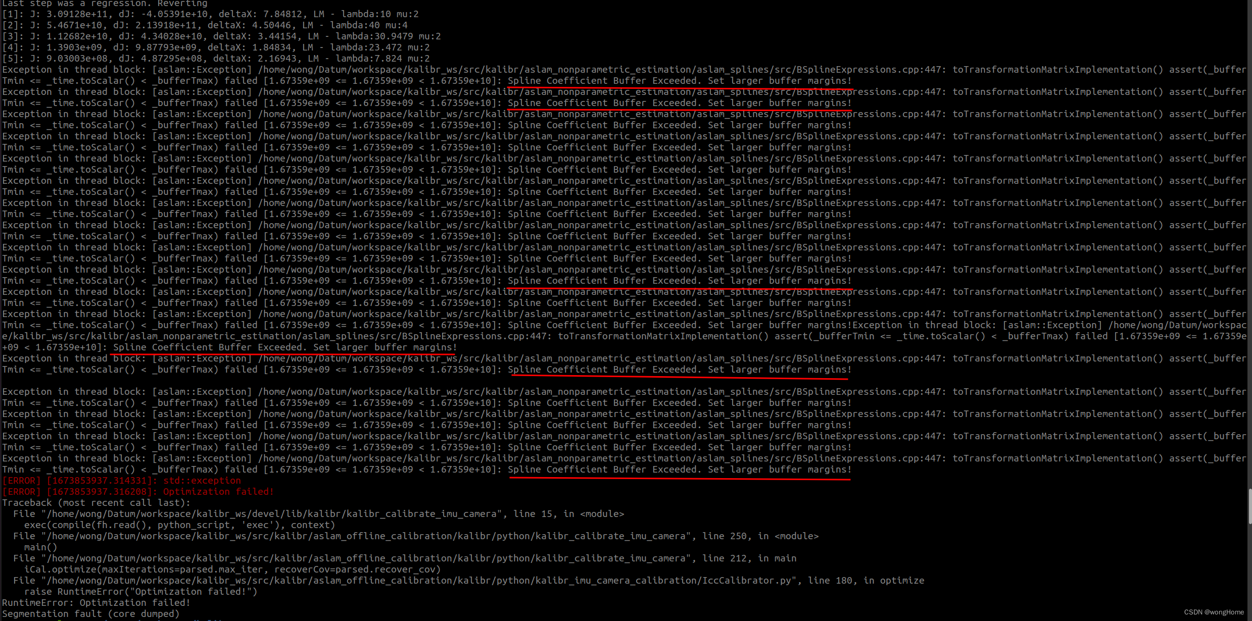 【传感器标定】kalibr 标定工具箱问题汇总_spline coefficient buffer exceeded. set larger buf-CSDN博客