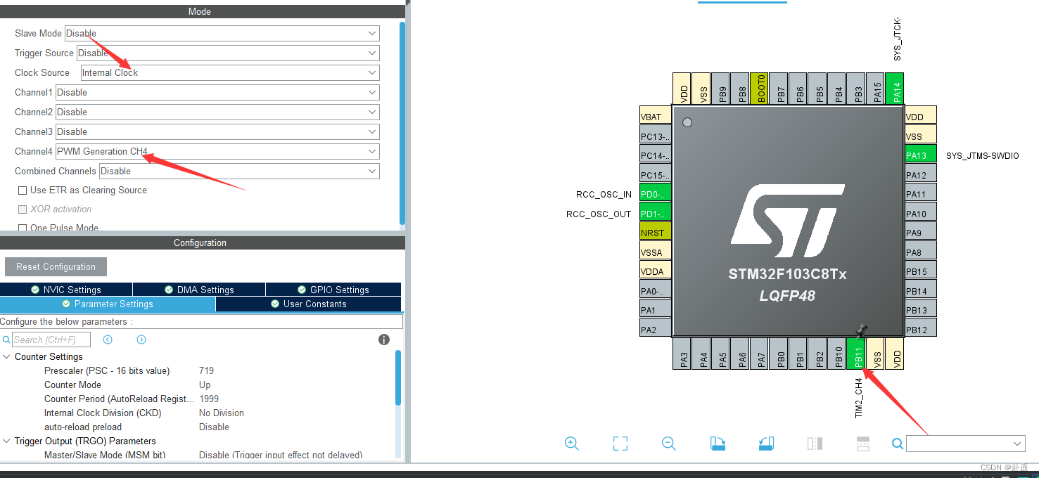 STM32CubeIDE学习笔记——使用HAL库PWM输出驱动舵机_舵机 90° pmw-CSDN博客