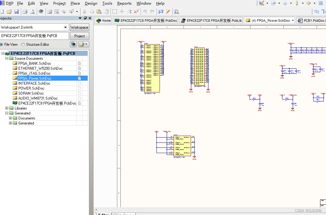 基于cyclone4e Fpga(ep4ce22f17c8)开发评估板硬件(原理图pcb)fpga测量例程verilog源码