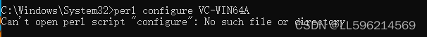 “Can‘t open perl script configure : No such file or directory”的解决办法_can't open perl script ...