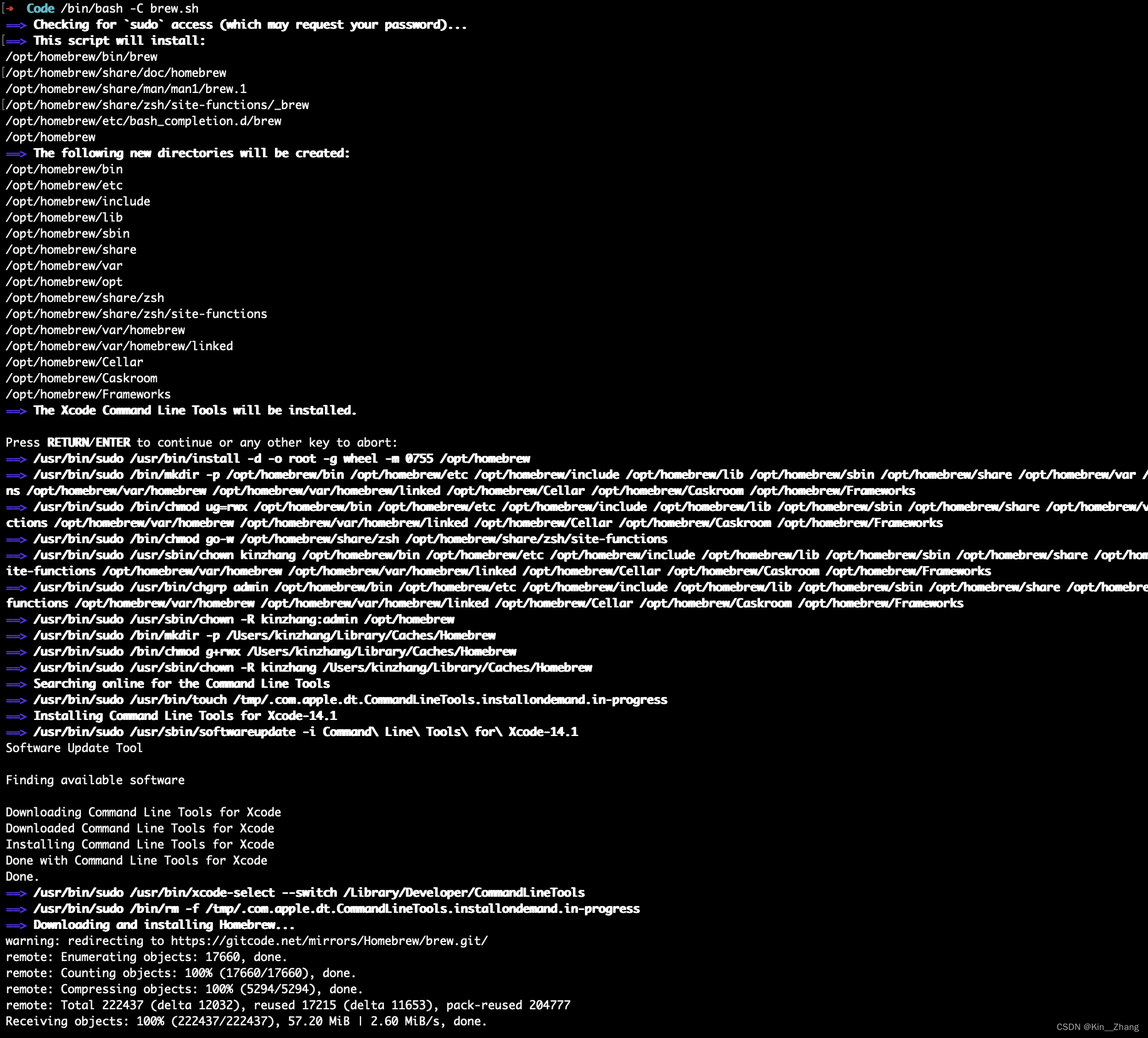 随手记录: Macbook/MacOS 快速安装brew_brew m2-CSDN博客