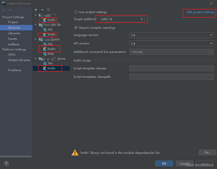 Kotlin: Cannot inline bytecode built with JVM target 1.8 into bytecode that is being built with ...