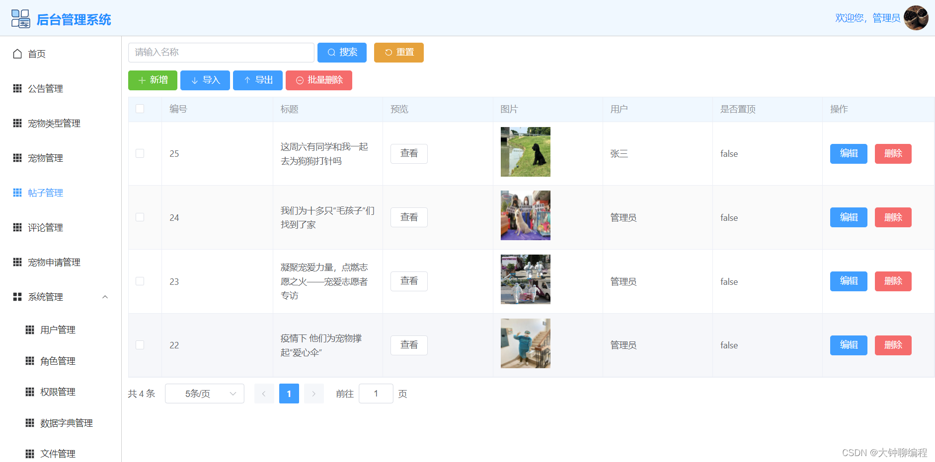 计算机毕业设计课程设计系列基于springbootvue的宠物领养系统基于springbootvue的宠物管理系统开题报告 Csdn博客