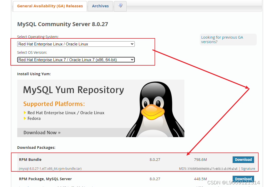 centos7 64位系统 安装最新版MySQL8.0.27教程(按照官方文档)图文详解_mysql8 centos7 安装-CSDN博客