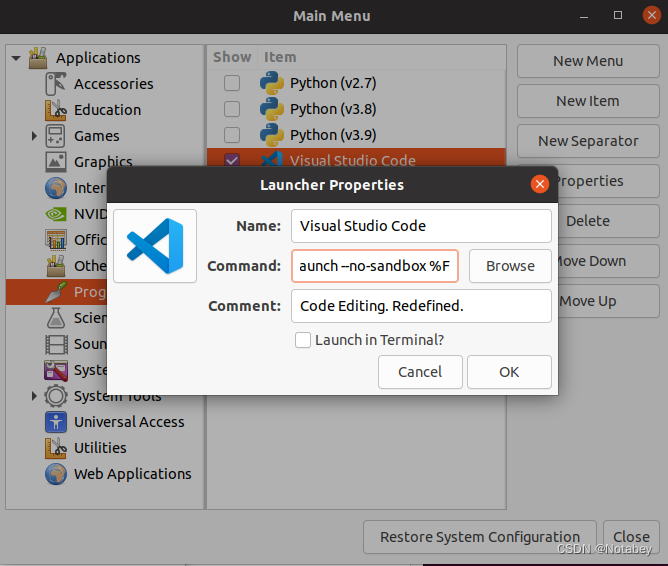 Jetson Xavier NX安装VS Code无法启动问题解决_code --no-sandbox-CSDN博客