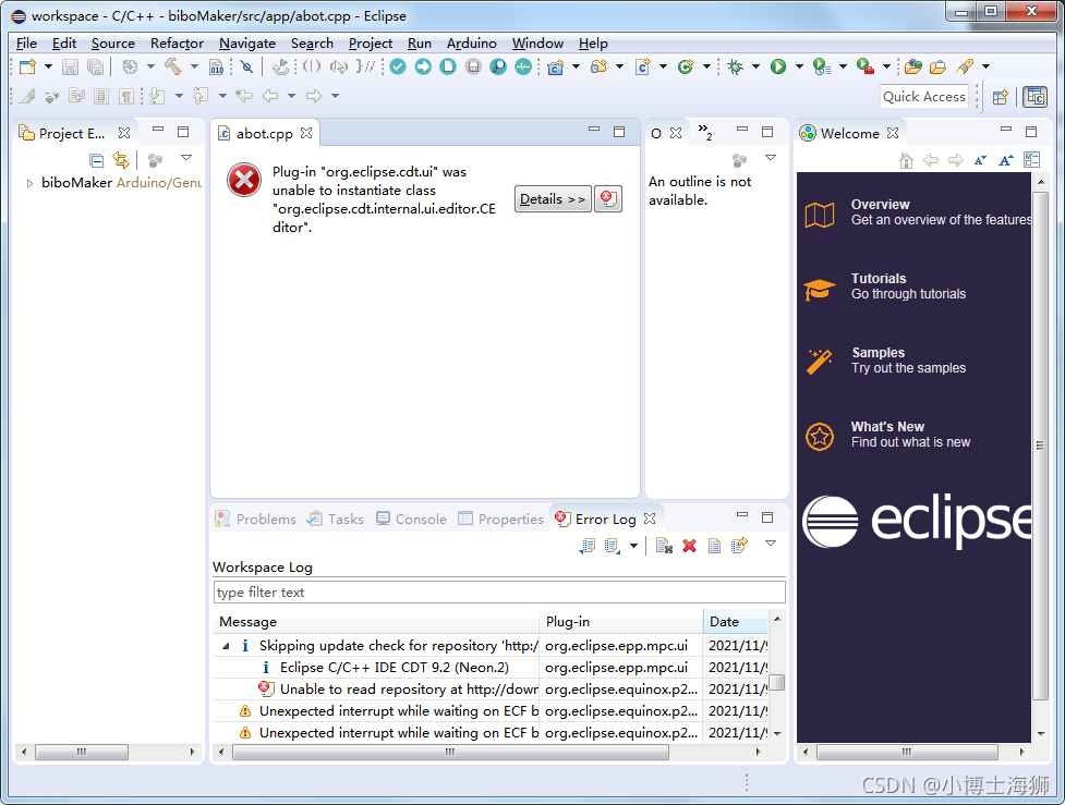 Eclipse C++启动失败，Could not initialize class_could not initialize class org.eclipse.jst.j2ee.pr-CSDN博客