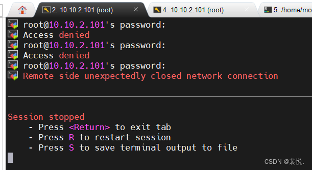 使用Mobaxterm远程root ssh登录虚拟机出现Access denied_mobaxterm access denied-CSDN博客