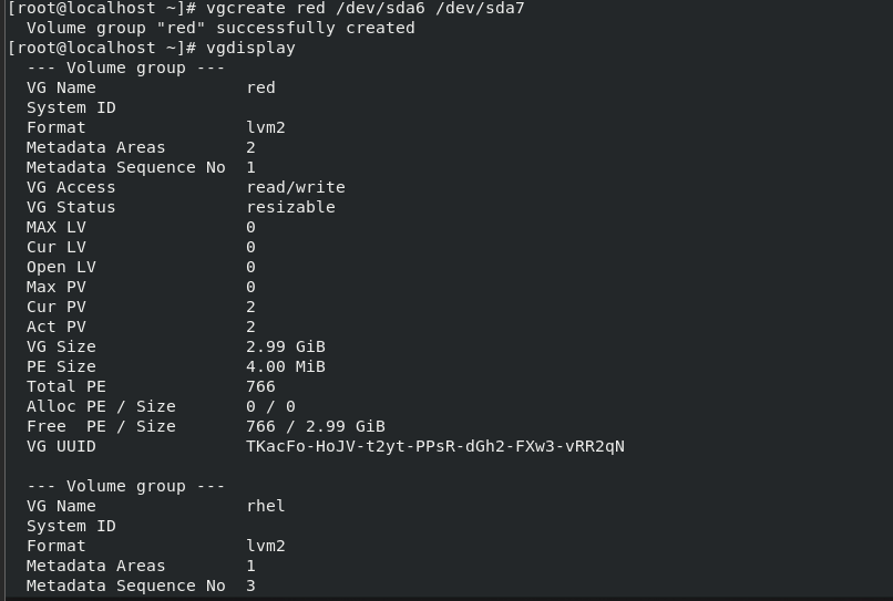 南林暑期实训 Linux day9 逻辑卷（创建、移除、扩容）_首先确认当前的磁盘是否成功创建了新的逻辑卷:利用命令lvdisplay进行查看,上-CSDN博客