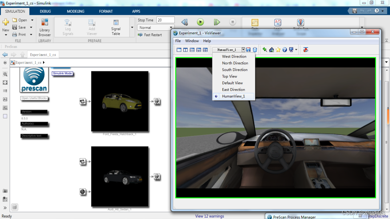 自动驾驶仿真(二)—— 基于PreScan与Simulink的联合仿真_prescan和simulink联合仿真-CSDN博客