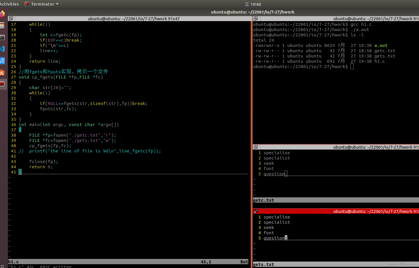 io函数---fgetc/fgets_while (fgets(sentence,n,f1) != eof)-CSDN博客