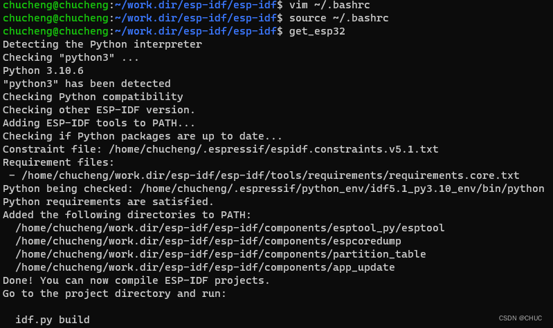 1. ESP_IDF开发环境搭建（Ubuntu、windows子系统）_jihu espressif-CSDN博客
