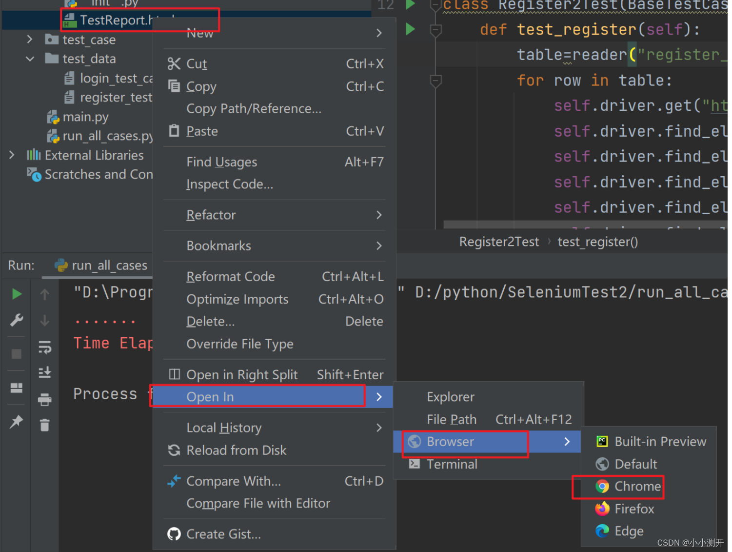 pycharm中，使用浏览器打开测试报告文件.html，提示：Windows找不到文件‘chrome’.请确定文件名是否正确后，再试一次_windows 找不到文件'chrome'。请确定文件 ...
