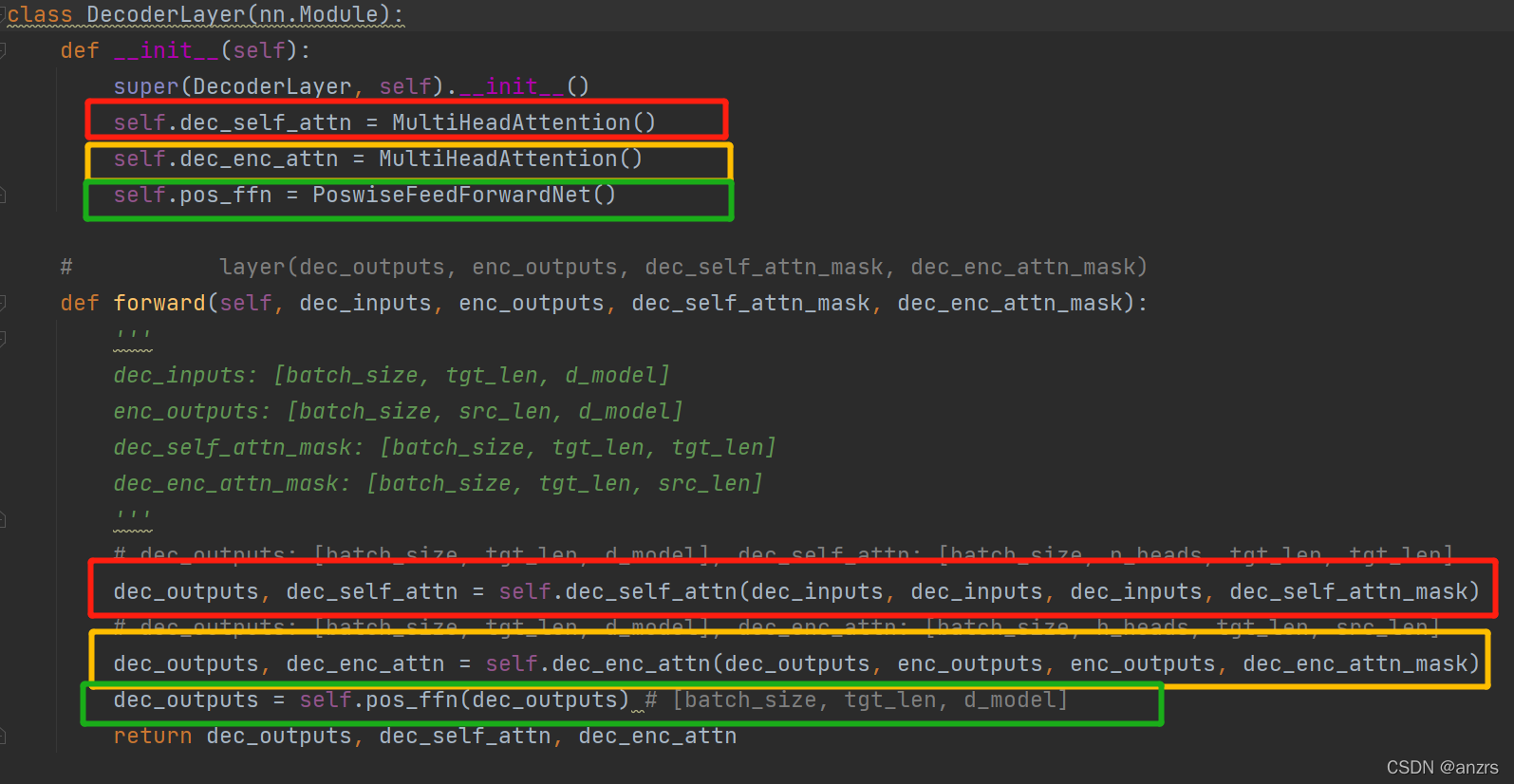 Transformer pytorch 代码解读（4）Decoder Layer层_poswisefeedforwardnet-CSDN博客