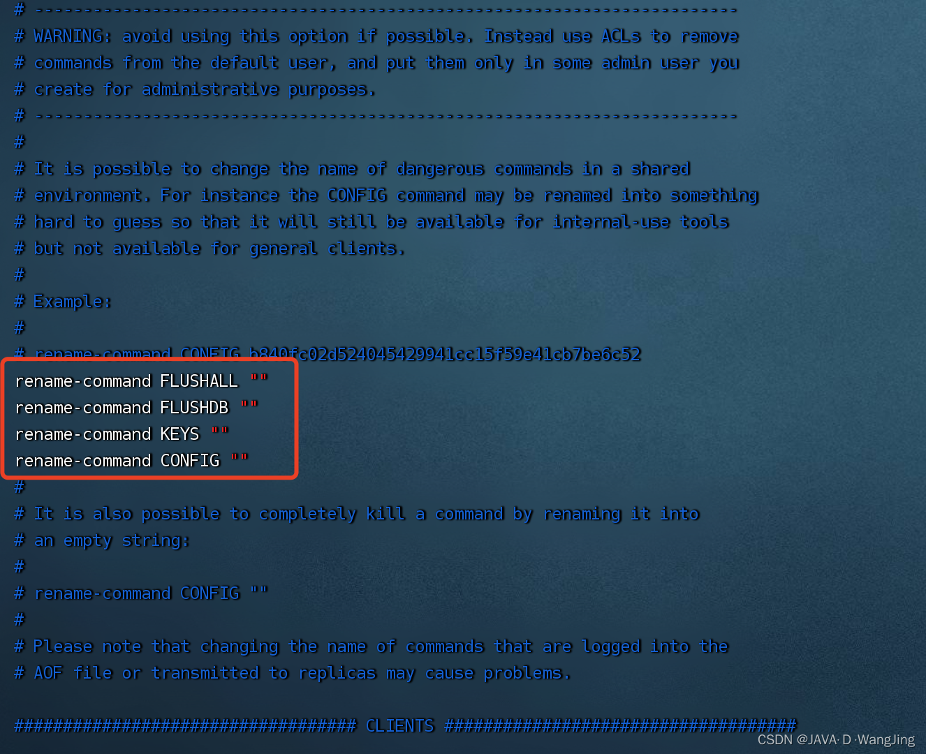 Redis 禁用 危险命令_rename-command flushall-CSDN博客