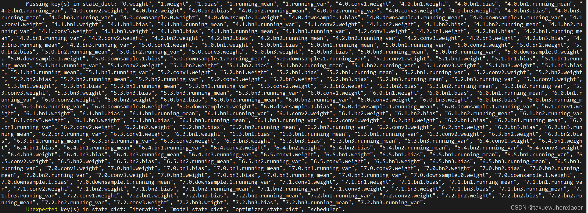 Unexpected key(s) in state_dict: “iteration“, “model_state_dict ...
