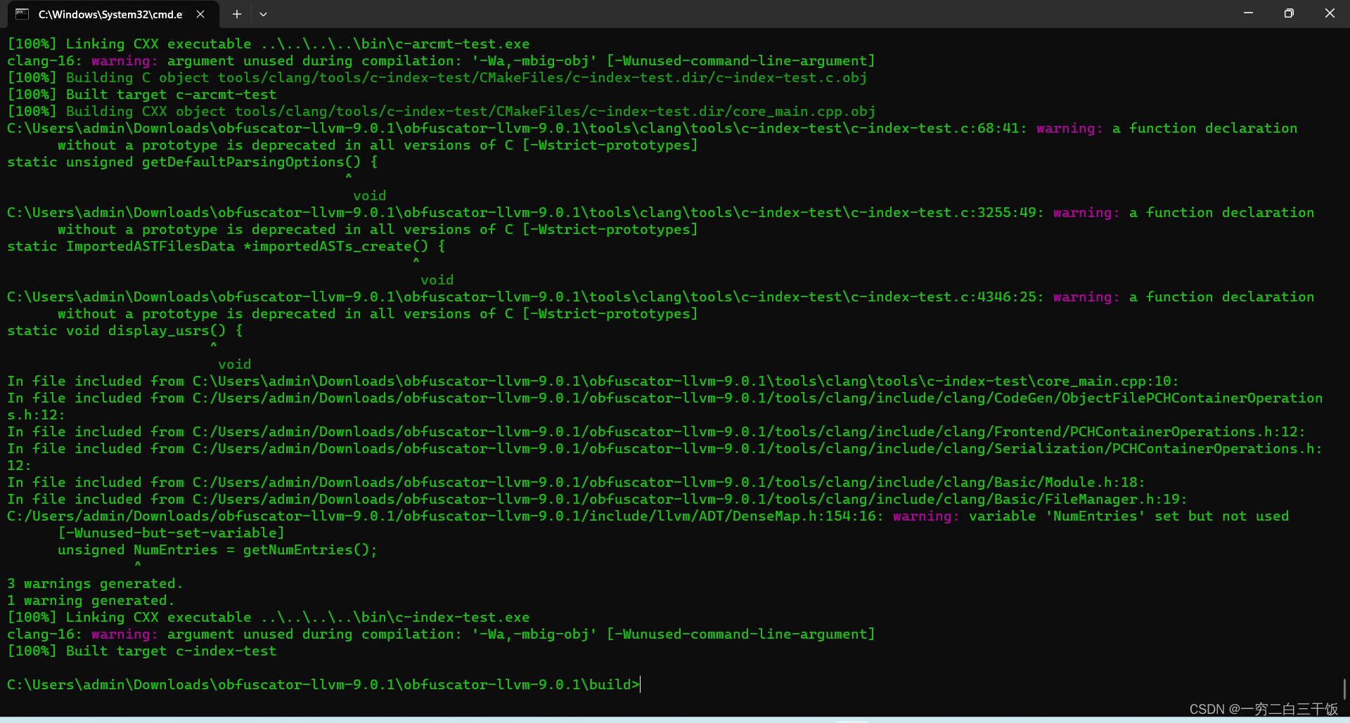 win11下编译llvm-9.0.1（Android NDK so文件混淆加密）_obfuscator-llvm 9.0.1-CSDN博客