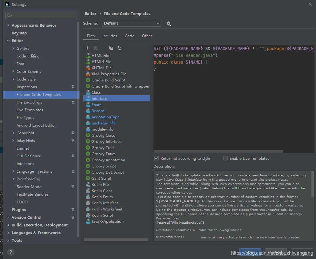 IDEA 指定消息模板(Class\Interface\Enum\Record\) 导致无法Class 提示Unable to parse template “Class“_idea 模板中的 ...