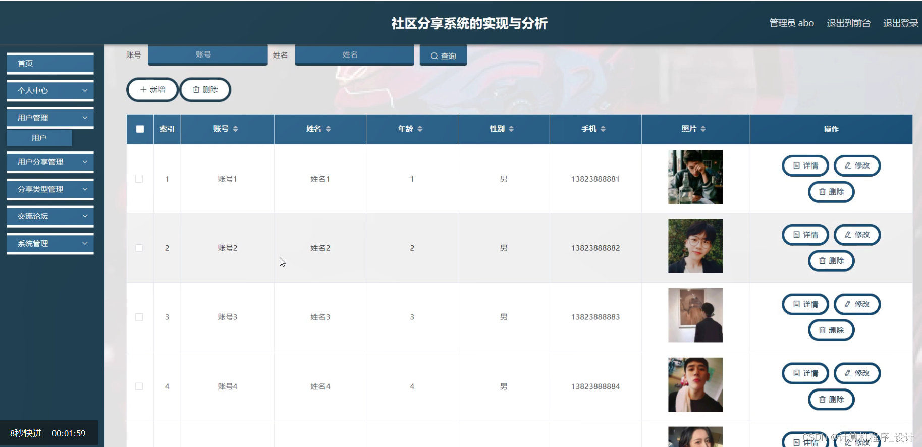 Java毕业设计社区分享系统的实现与分析(springbootmysqljdk18maven339)jdk18springboot2项目分享 Csdn博客