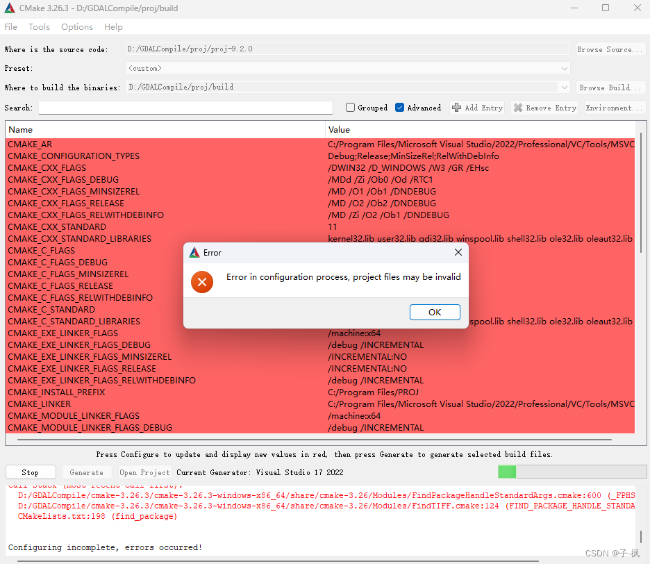 Win11下基于cmake-3.26.3 完美编译 proj-9.2.0 源码_proj9需要tiff-CSDN博客