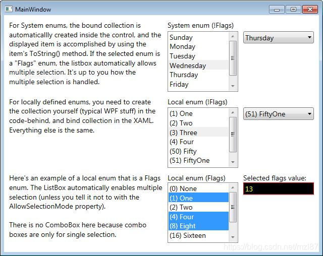 WPF——专用枚举器ListBox和ComboBox_wpf 枚举 combox-CSDN博客
