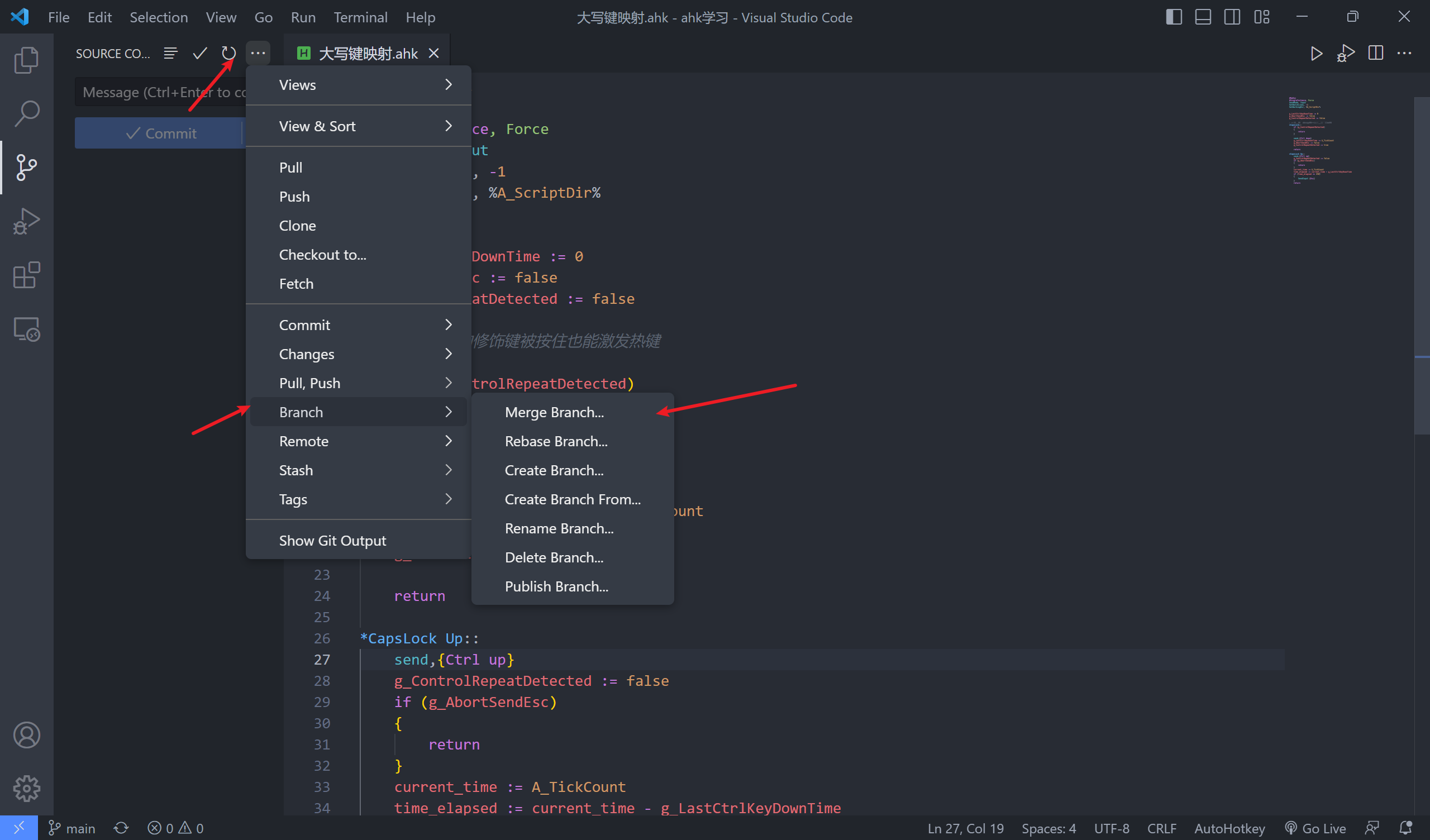 vscode结合git使用流程_publish branch-CSDN博客