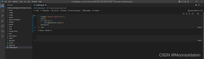 WSL Docker JupyterLab VSCode 手把手快速配置环境 一站式解决 【新手教程】_vscode 连wsl docker 配置python环境-CSDN博客