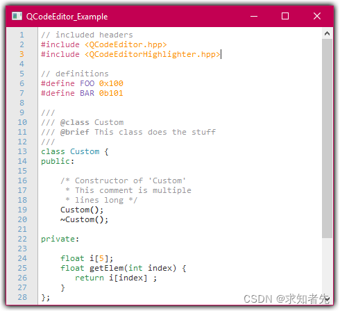 QCodeEditor - 基于Qt的代码编辑器-CSDN博客