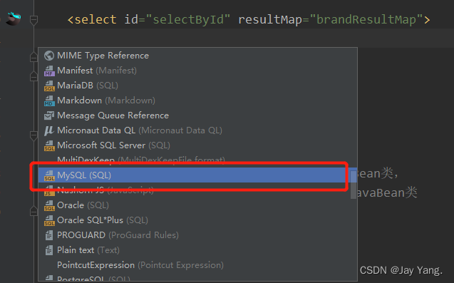 IDEA编写MyBatis的Mapper的SQL映射文件SQL代码补全_mybatis代码补齐-CSDN博客